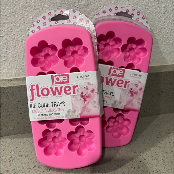 Joie | Kitchen | Joie Pink Floral Ice Cube Trays 2 | Poshmark